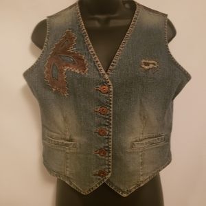 Parasuco | Jackets & Coats | Parasuco Brown Denim Vest | Poshmark